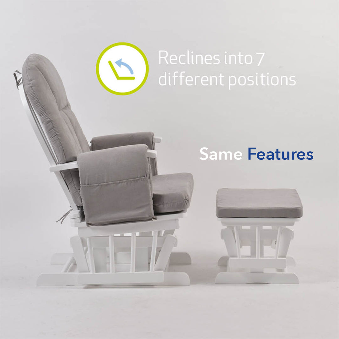 Nursing Chair & Footstool Grey – Comfort | Kub Direct